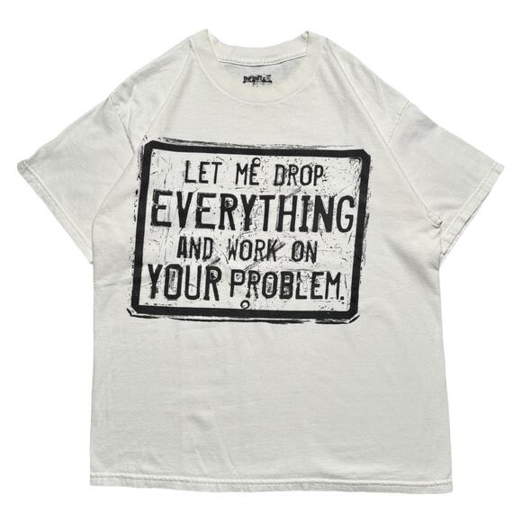 Drop | Shirts | Y2k White Parody Script T Shirt Mens L Let Me Drop ...